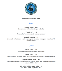 Menus - Blue Dragon Tavern & Cosmic Musiquarium